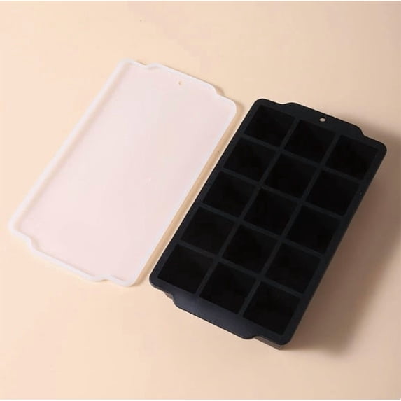 15-Cube Ice Cube Tray with Lid | Effortless Ice Maker for Drinks and ...