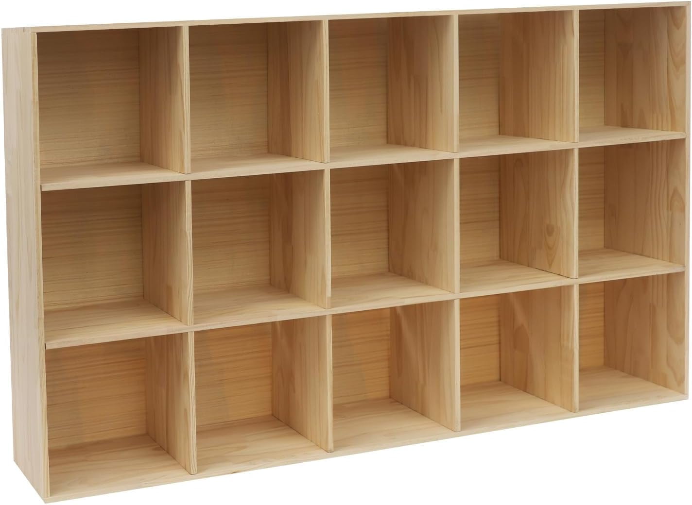 15-Cube Storage Organizer Cube Shelf Bookcase with Closed Back Panel ...