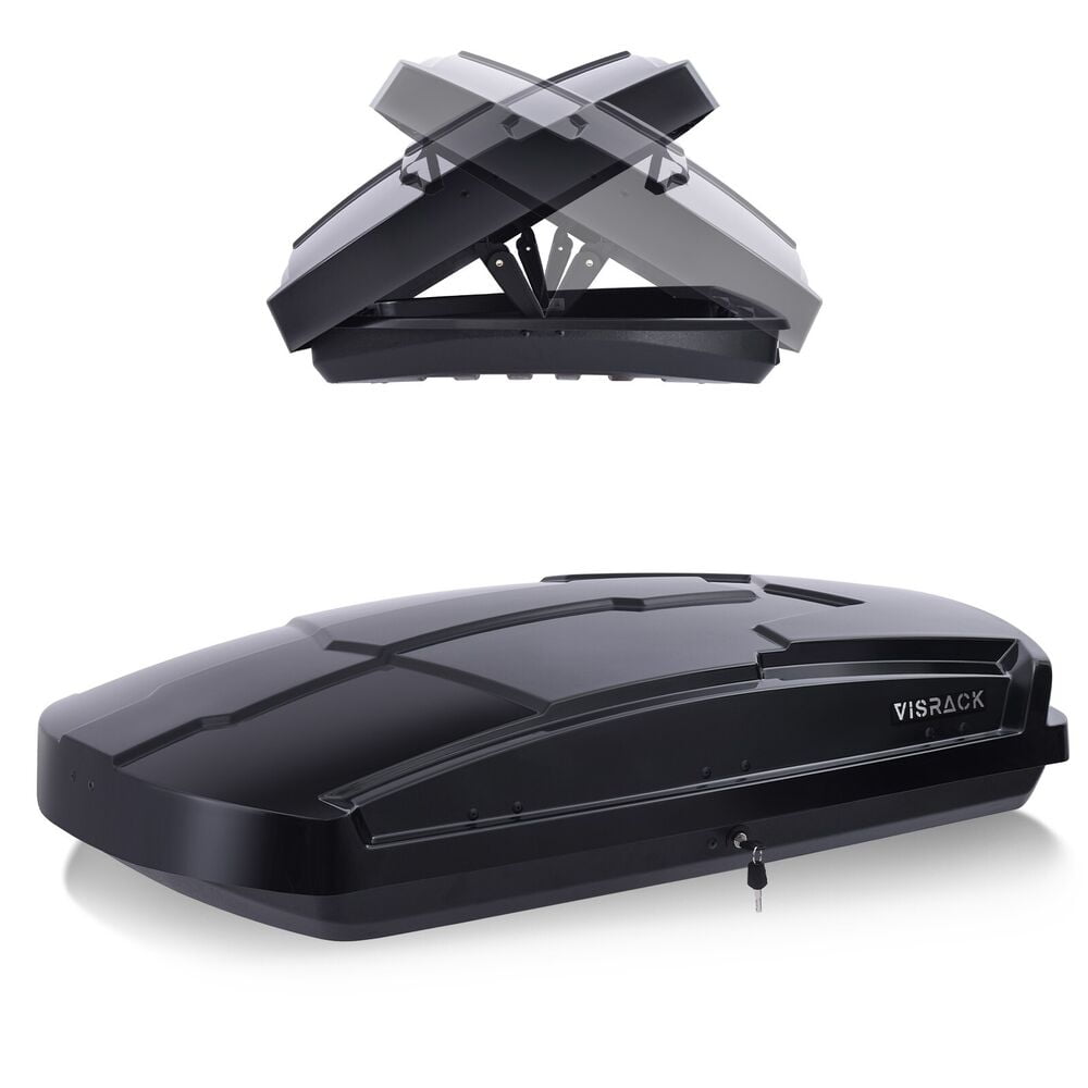 15 Cubic Feet Car Rooftop Cargo Box Carrier Roof Mount Travel Luggage ...