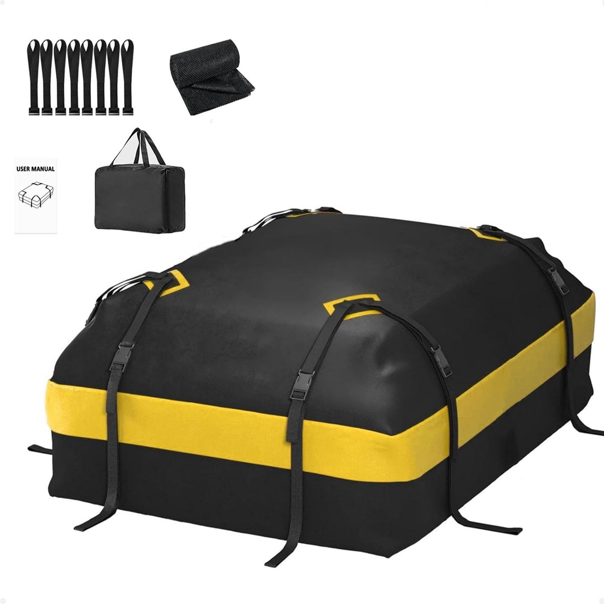 15 Cubic Ft Waterproof Soft-Shell Rooftop Cargo Carrier Bag, Waterproof ...