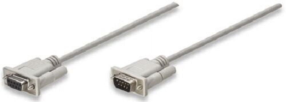 15' DB9 (9-pin) Male to DB9 (9-pin) Female Serial Cable, RS232, 422,485 ...
