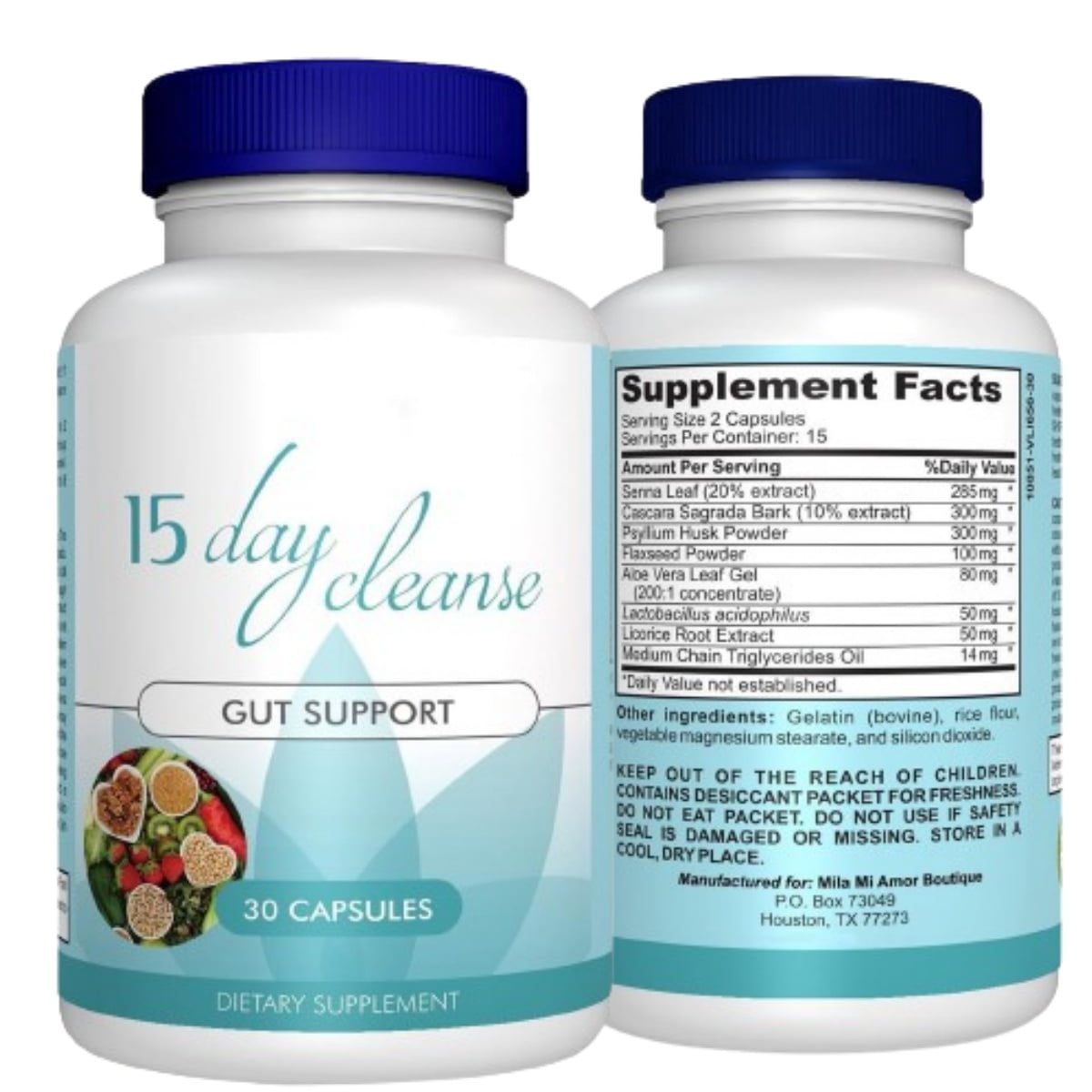 15 Day Gut Cleanse, 15 Day Cleanse Bowel Dissolving Capsules,dvanced Bowel Cleanse with Senna ...