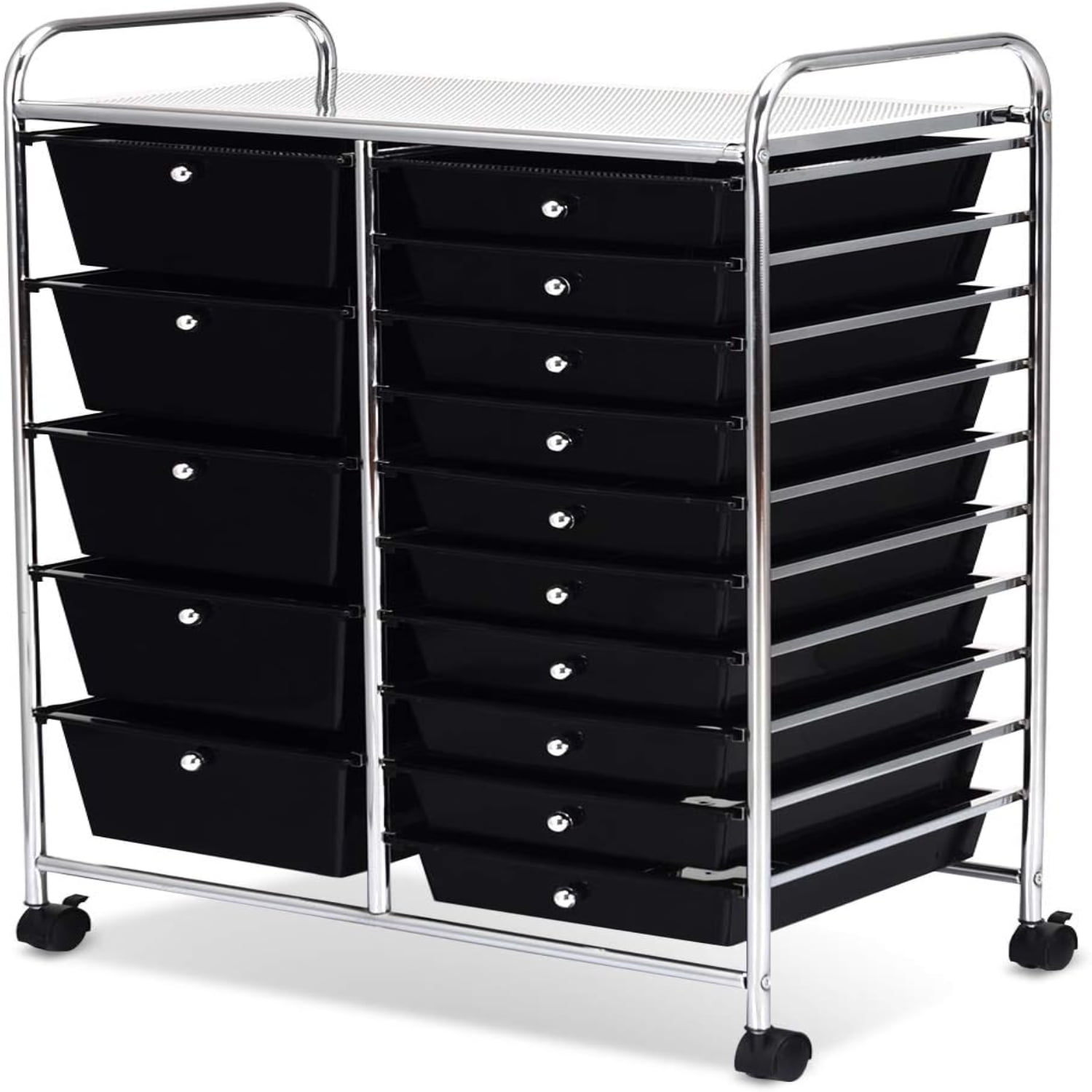 15-Drawer Cart 15 Drawer Trolley Rolling Organizer Cart Scrapbook Paper ...