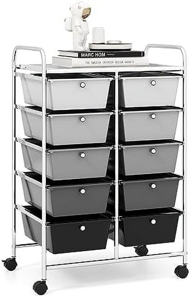 15-Drawer Drawer Carts - Mobile Rolling Utility Cart w/Wheels Craft ...