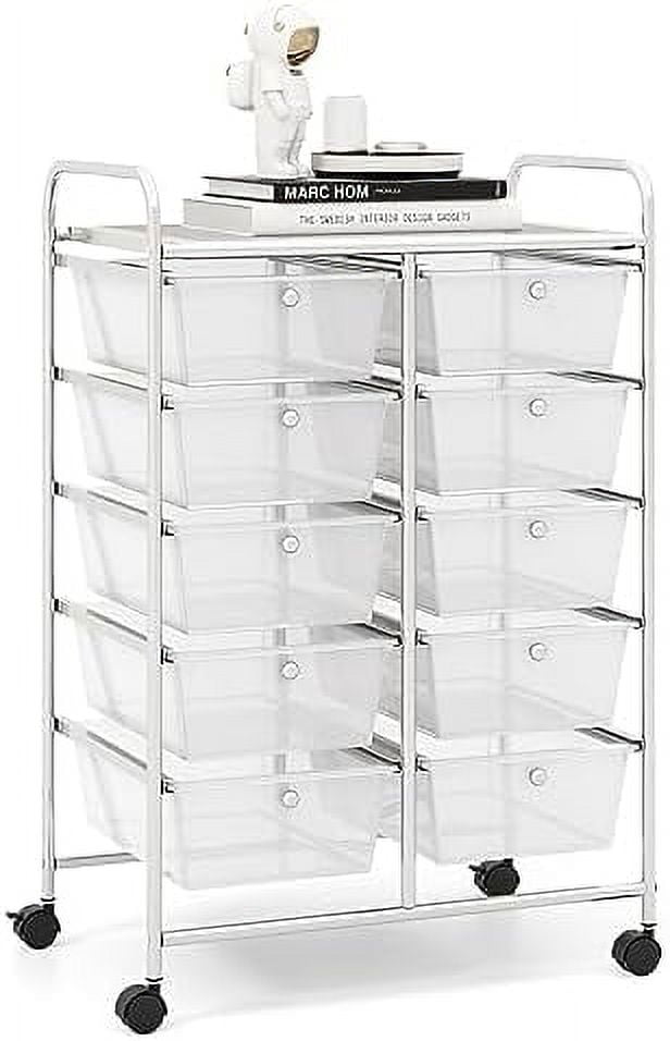 15-Drawer Drawer Carts - Mobile Rolling Utility Cart w/Wheels Craft ...