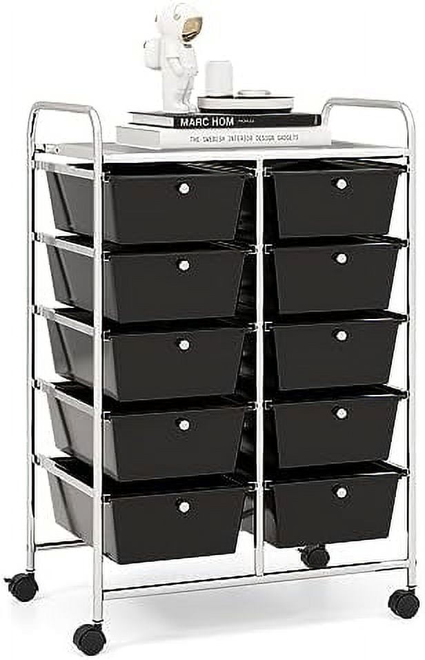 15-Drawer Drawer Carts - Mobile Rolling Utility Cart w/Wheels Craft ...