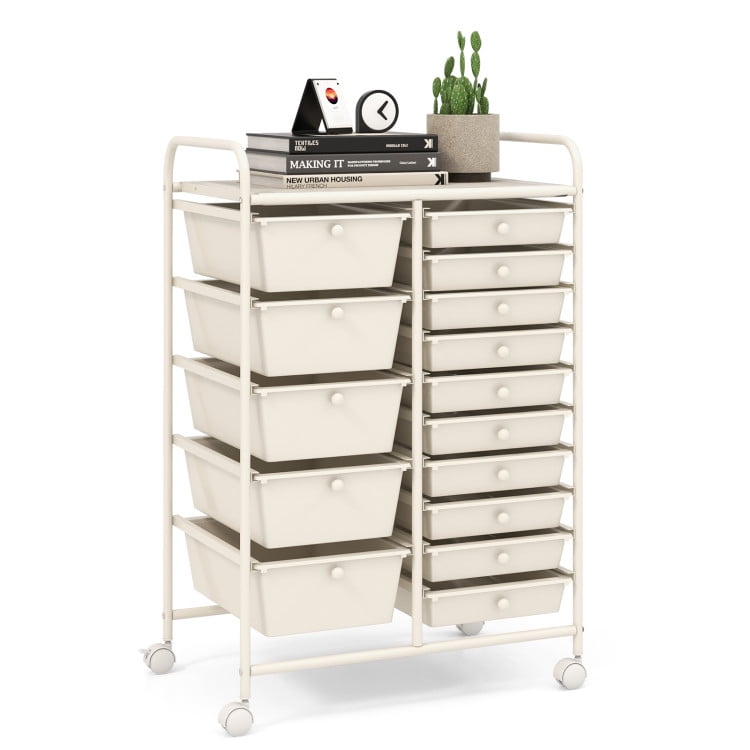 15-Drawer Utility Rolling Organizer Cart Multi-Use Storage - Walmart.com