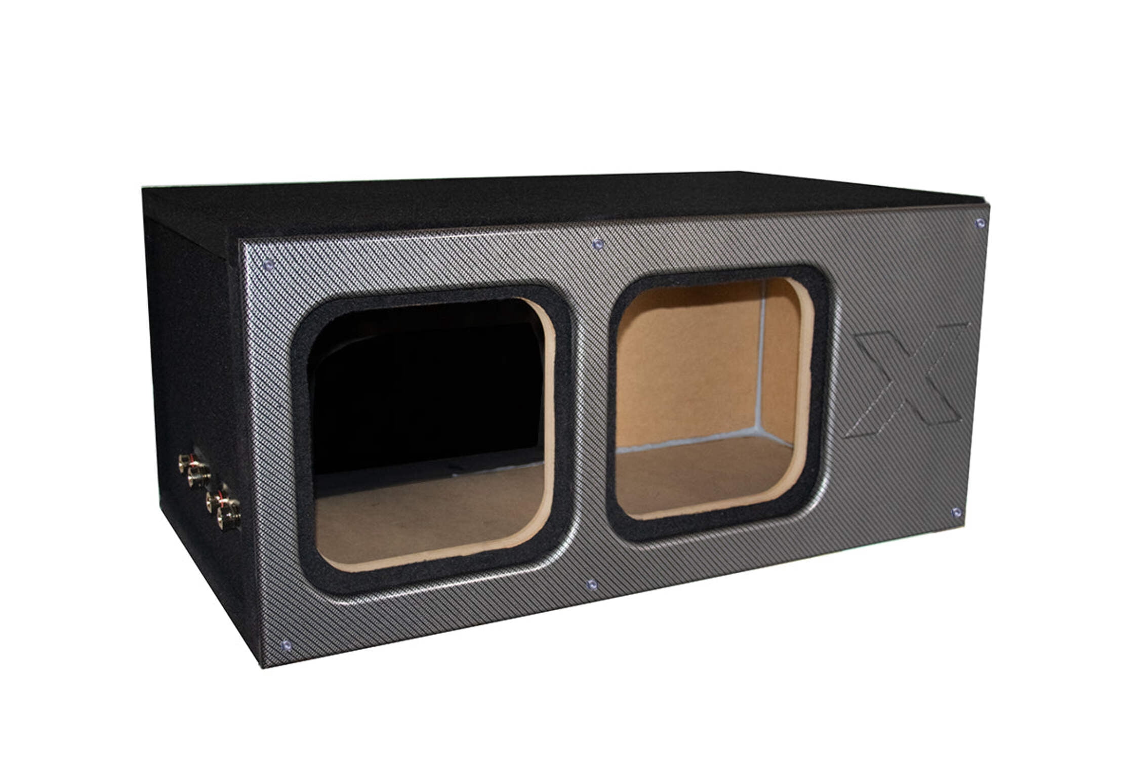 15" Dual Solo X Black Plush Carpeted Dual Vented Enclosure - All 1 ...