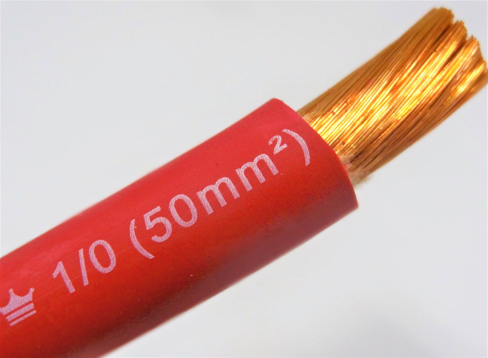 15' EXCELENE 1/0 AWG WELDING/BATTERY CABLE RED 600V MADE IN USA EPDM ...