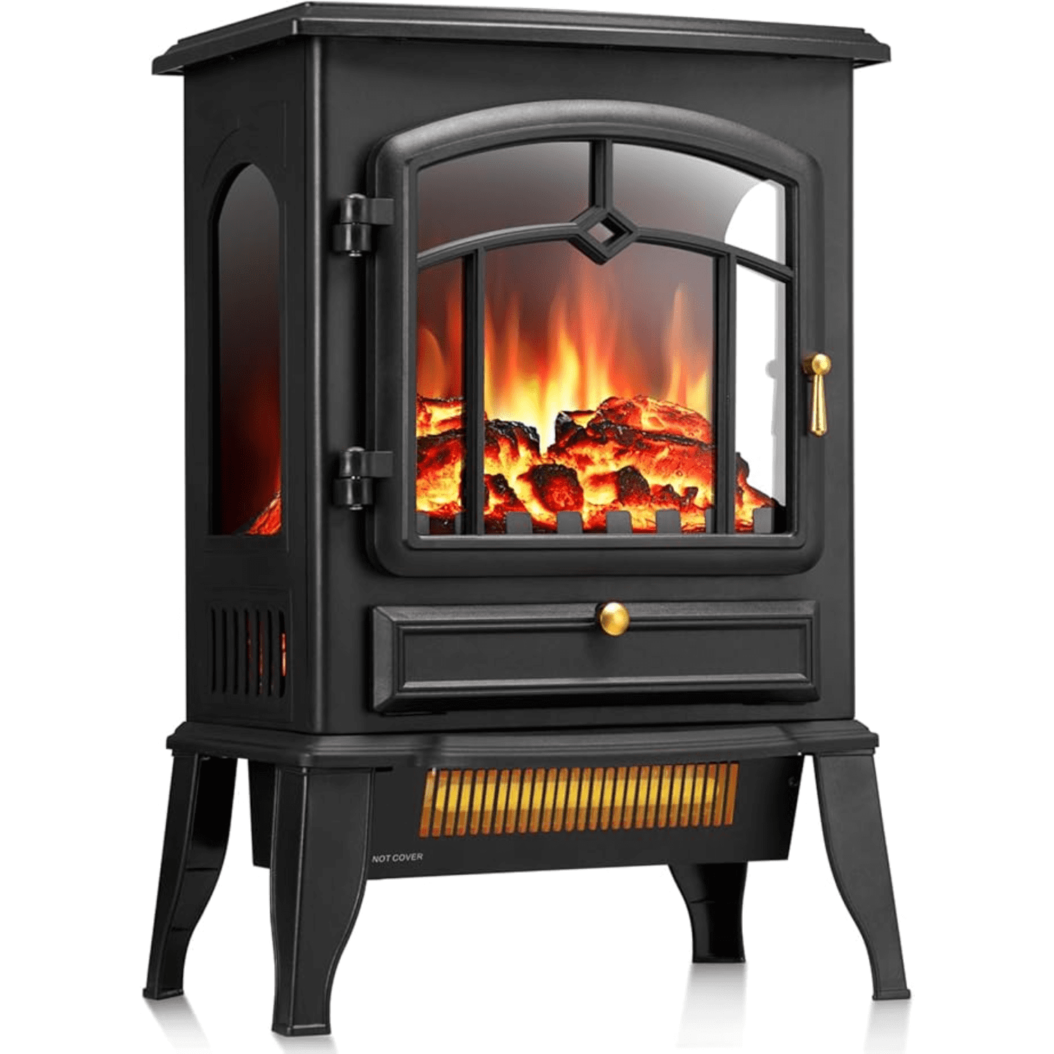 15" Electric Fireplace Heater with 3D Flame Effects – Thermostat ...
