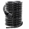 15-FT Coiled Bicycle Cable Lock 3/8 Inch Outdoor Equipment Security ...