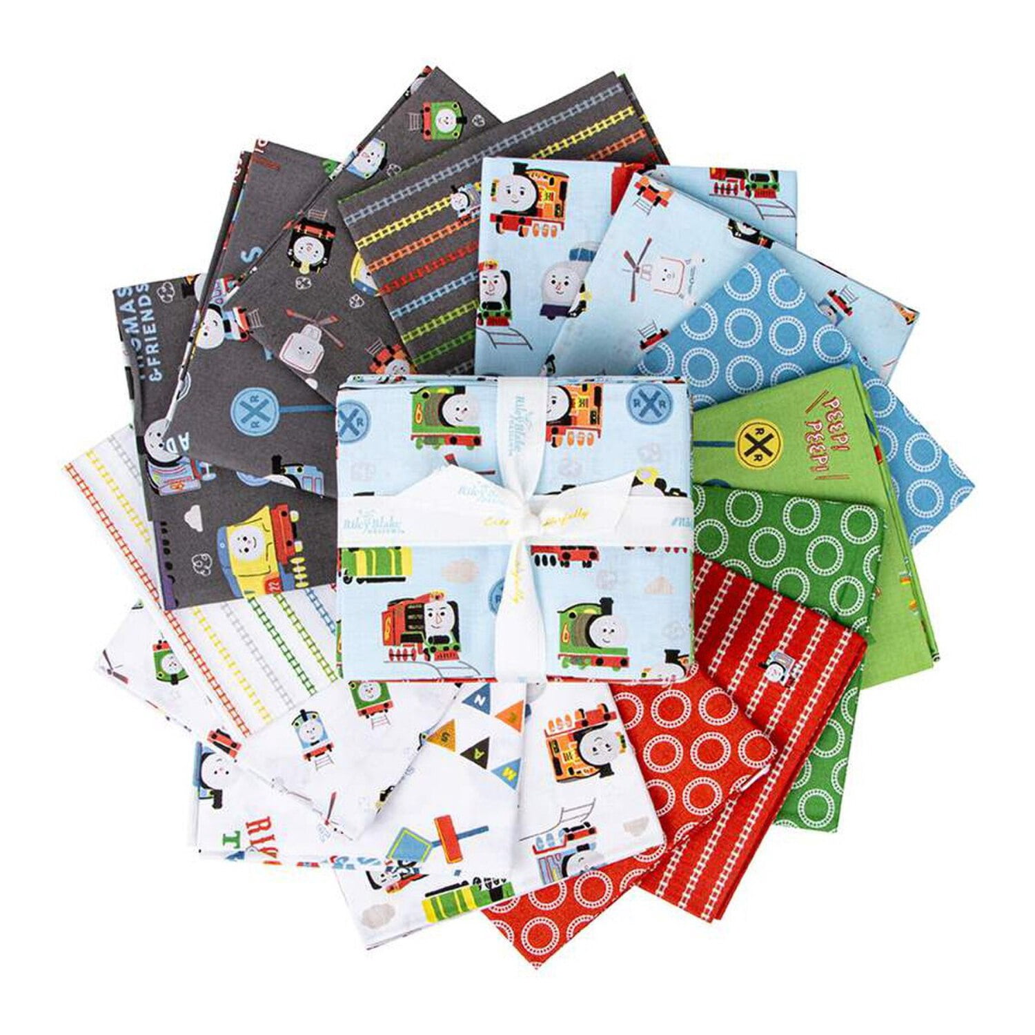 15 Fat Quarters - Thomas Friends™ Sodor Railway Fat Quarter Bundle ...