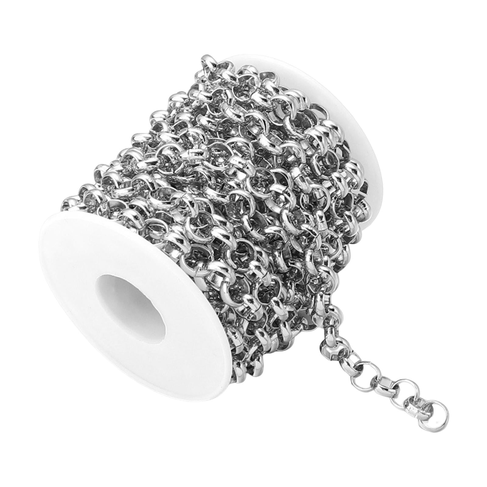 15 Feet Round Link Chain 8mm Heavy Duty Aluminum with Spool Unwelded ...