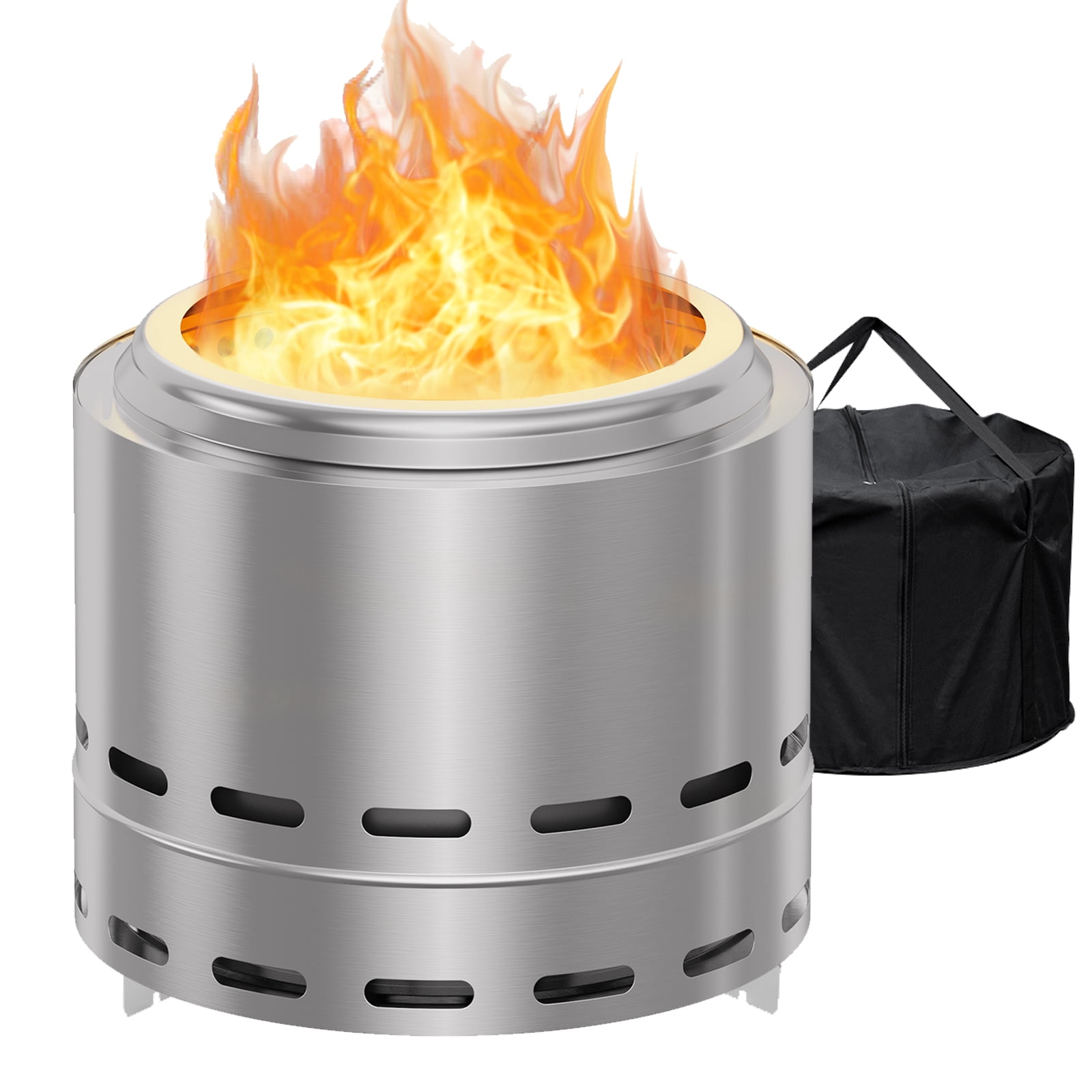15" Fire Pit for Camping Smokeless, Portable Outdoor Firepit, 304 ...