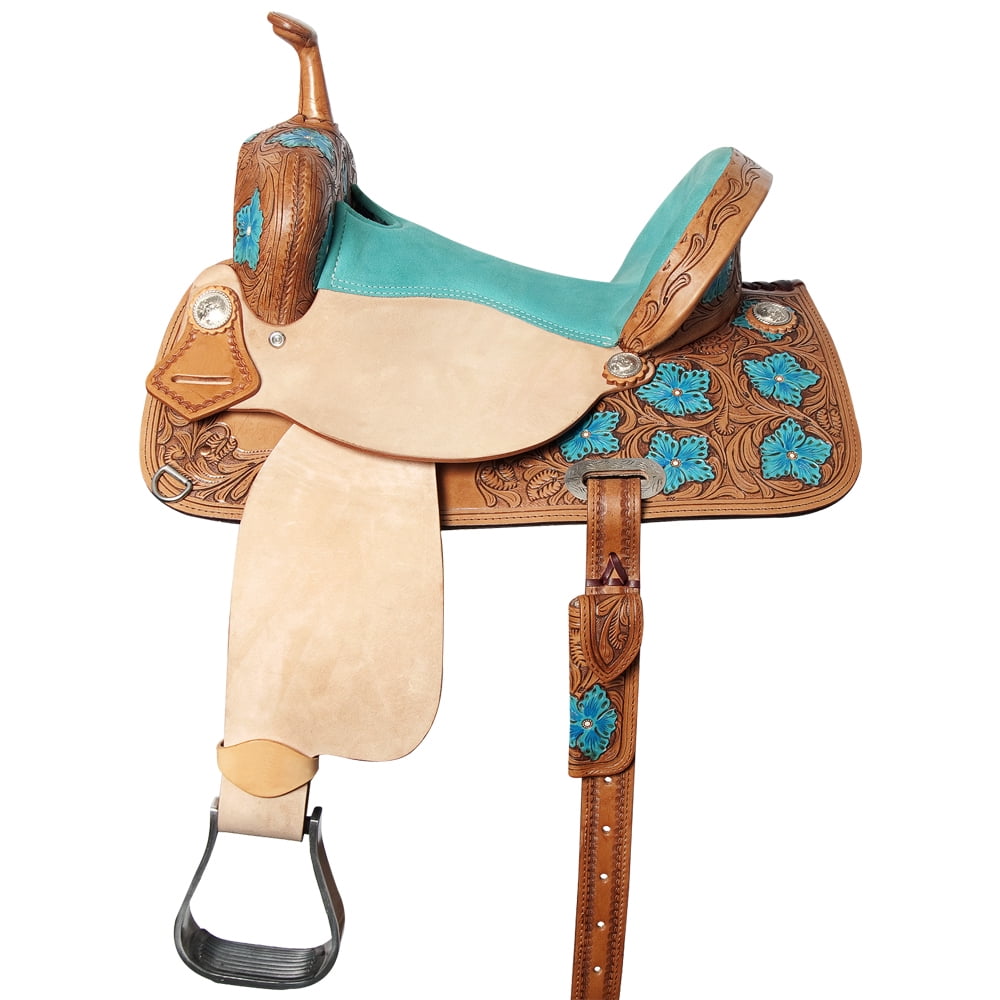 Hilason Flex Tree Western Horse Saddle, American Leather, Barrel Racing ...