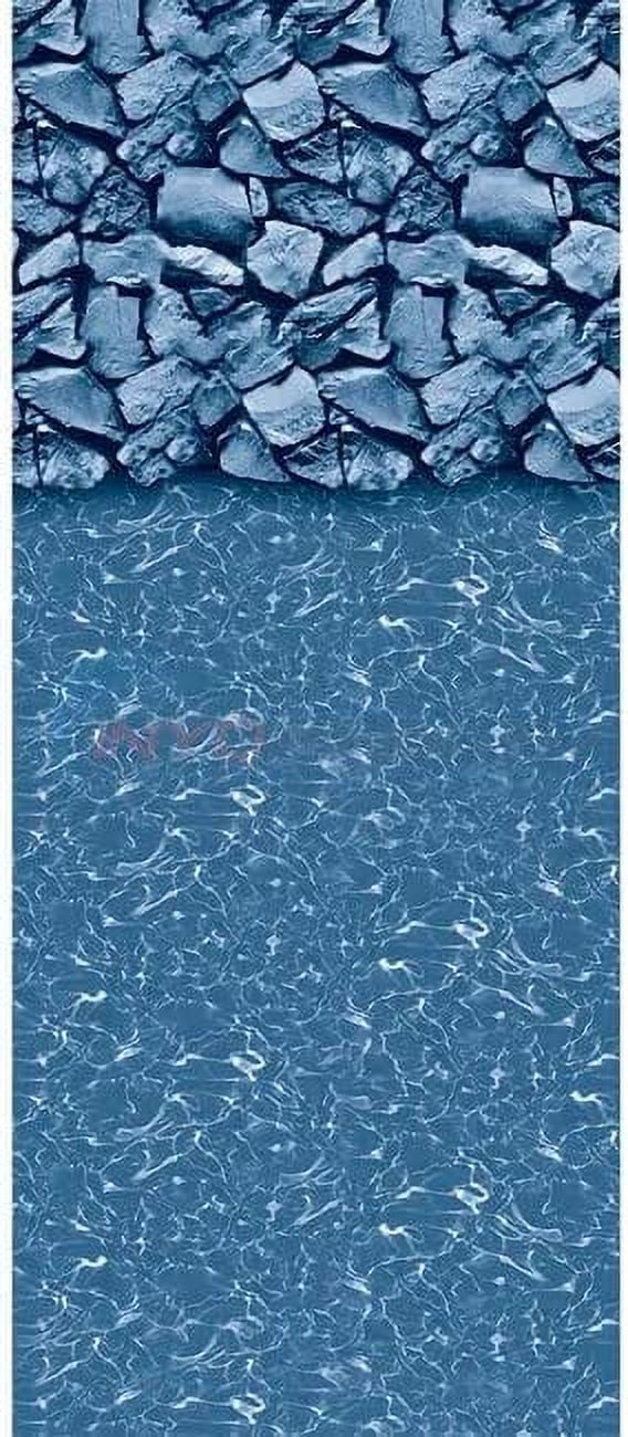 15 Foot Round Overlap Pool Liner, Aqua Marble, Above Ground Pool, 48 ...