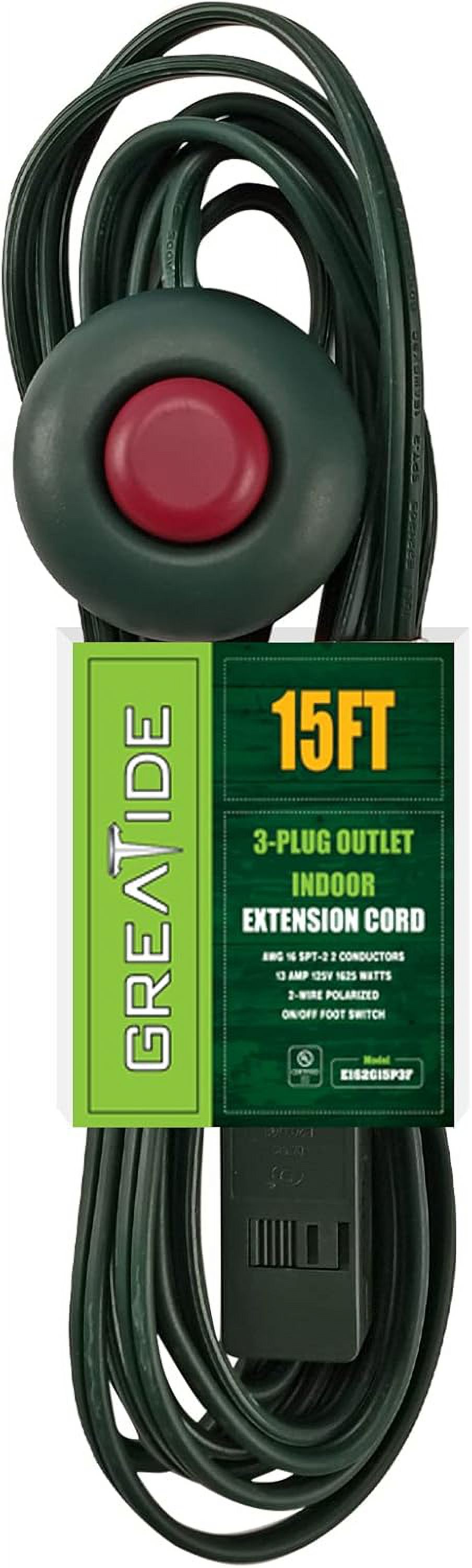 15 Ft Extension Cord With Foot Switch, On/Off Switch Power Cord, 2 ...