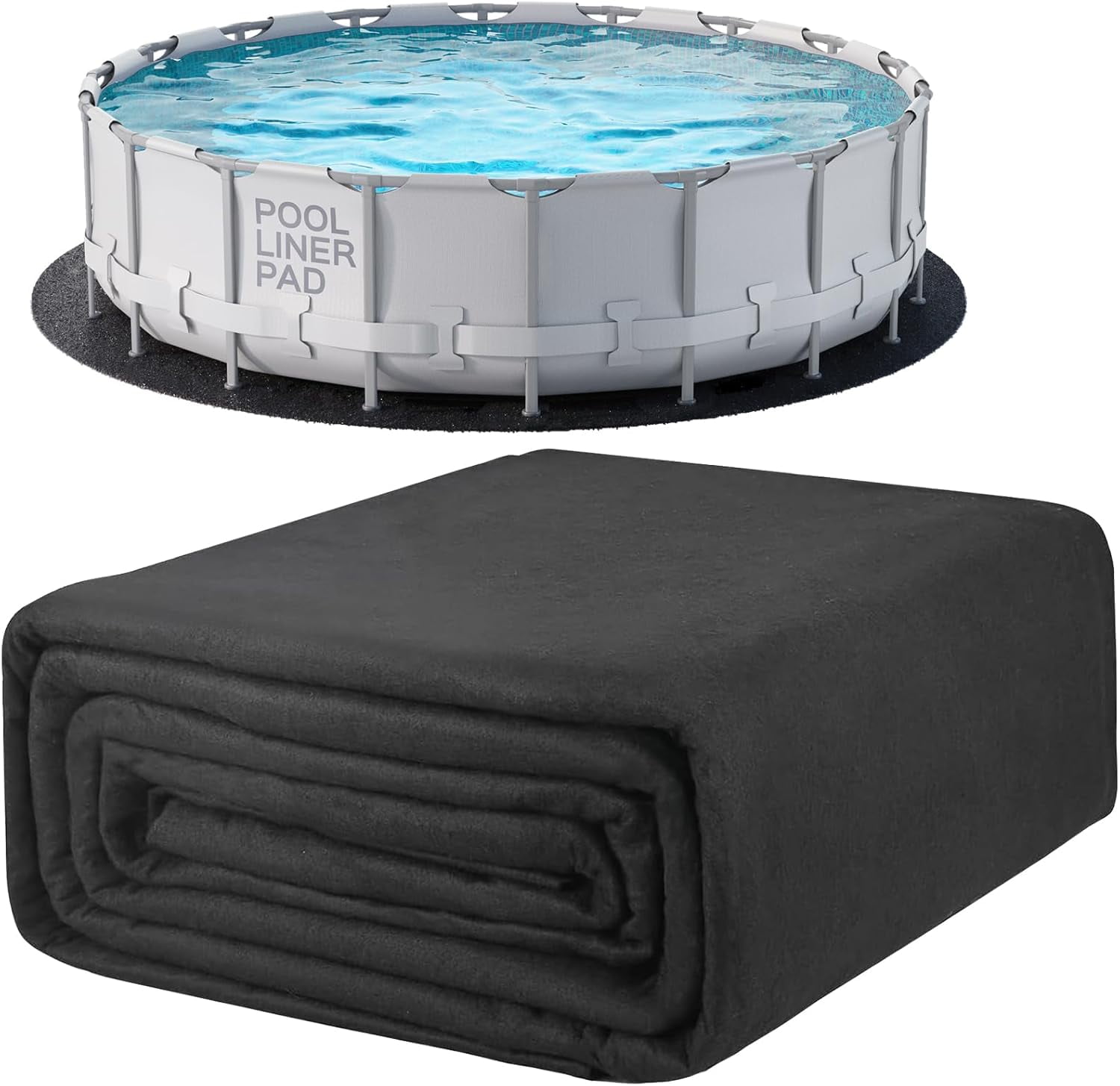 15 Ft Pool Liner Pad, Round Pool Liners for Above Ground Swimming Pools ...