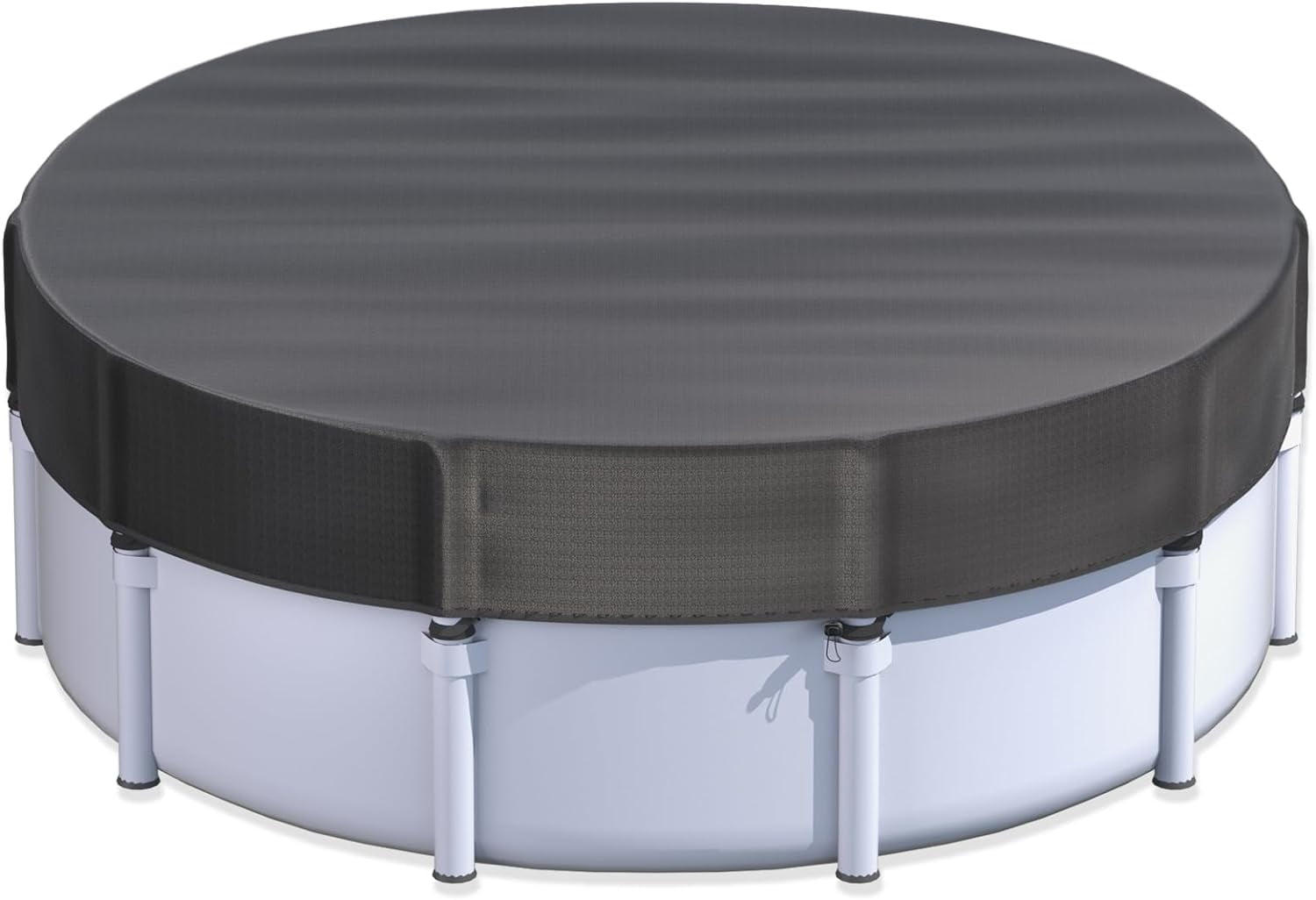 15 Ft Round Pool Cover for Metal Frame Above Ground Pools - Upgraded ...