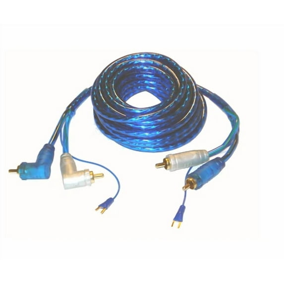 15' Ft Triple Shielded Rca Cables Rcas + Remote Or Ground Wire Amp ...