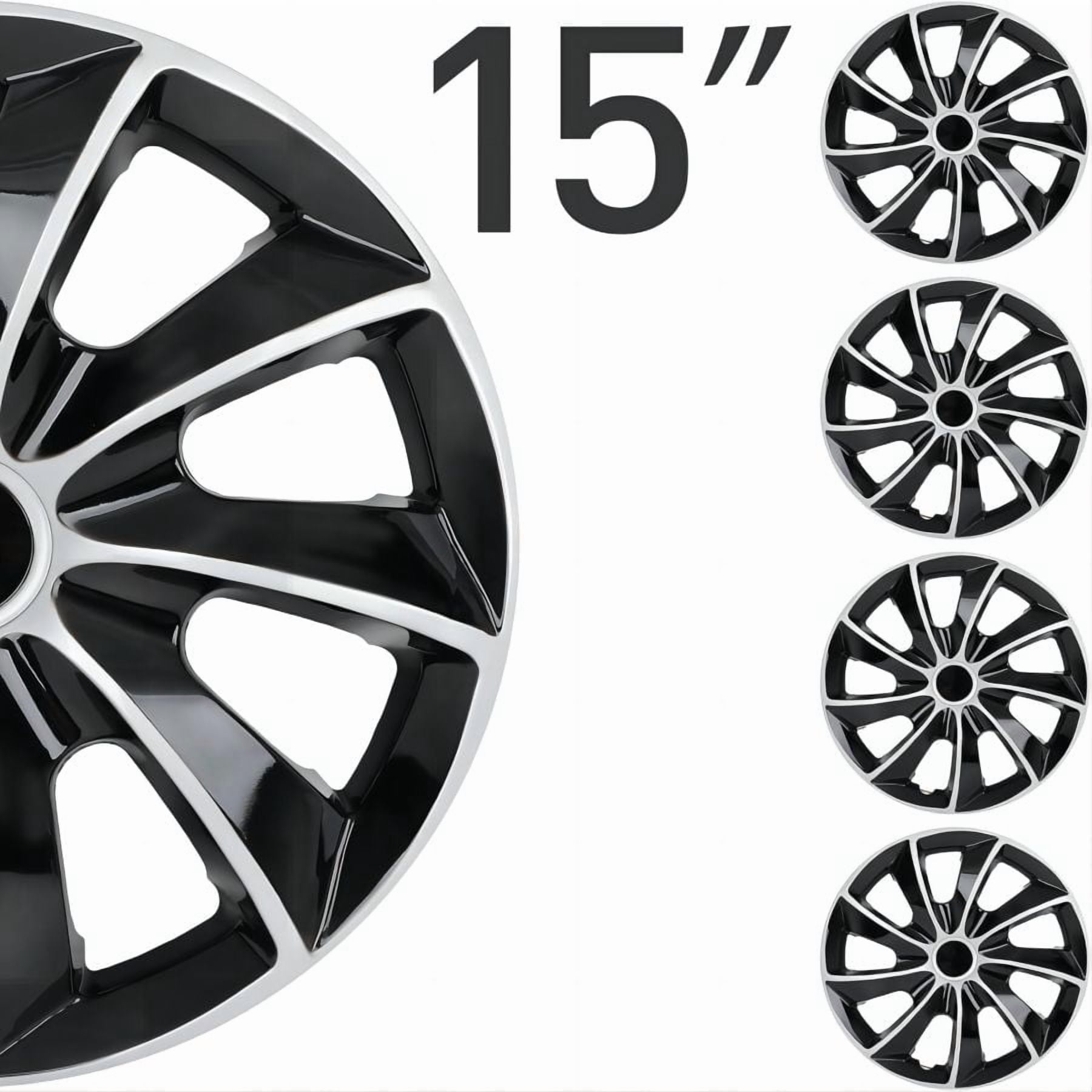 15 Full Hub Caps Tire & Steel Rim 15 Inches Wheel Rim Cover Hubcaps ...