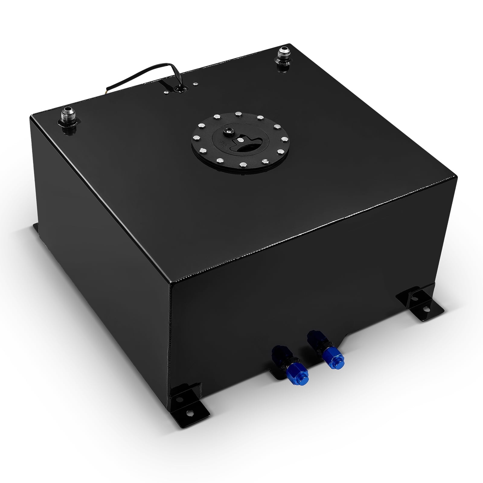 15 Gallon Fuel Cell Gas Tank Aluminum Polished Black with Level Sender ...