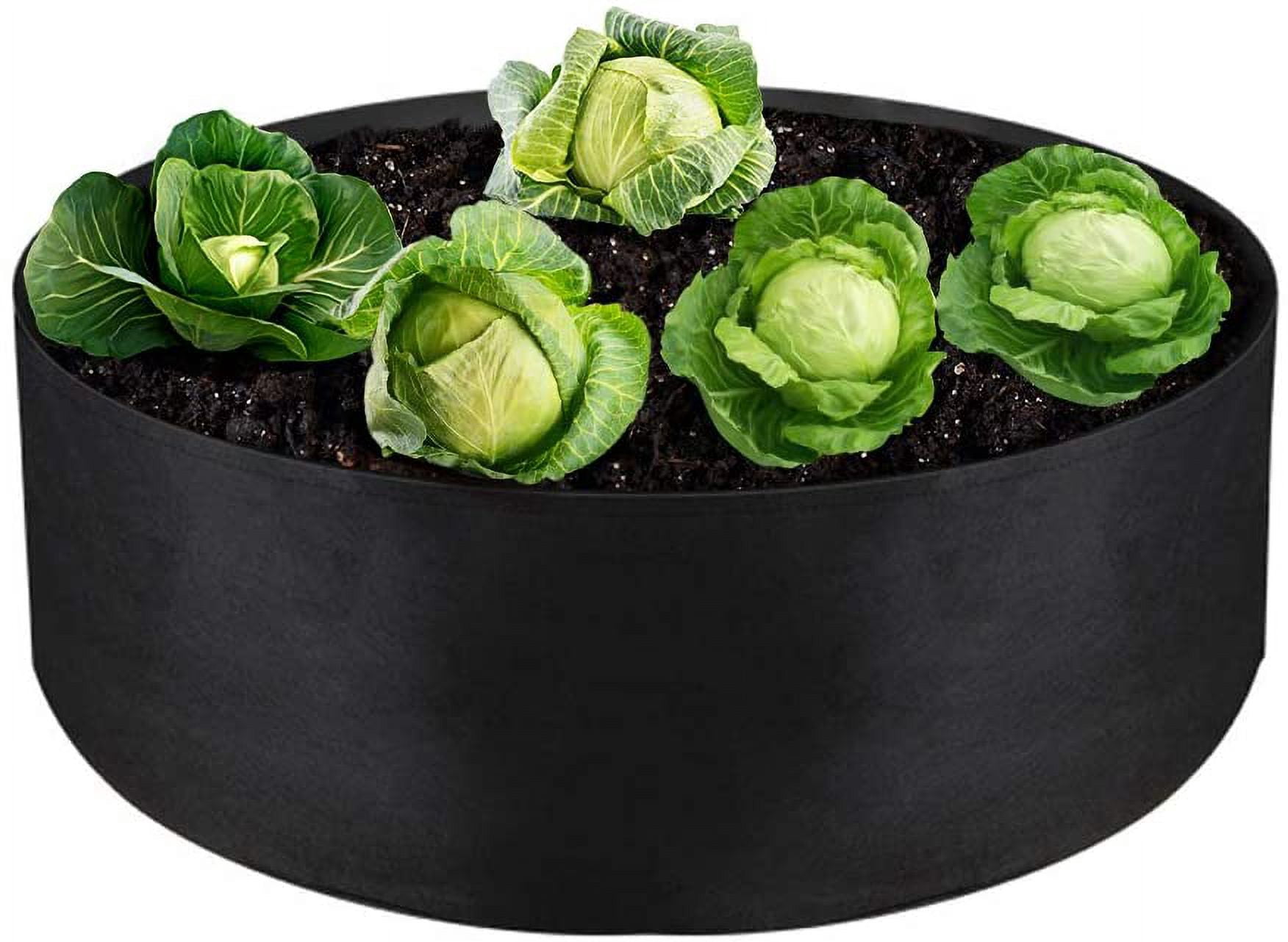 15 Gallon Large Grow Bag, Heavy Duty Fabric Round Raised Garden Bed ...