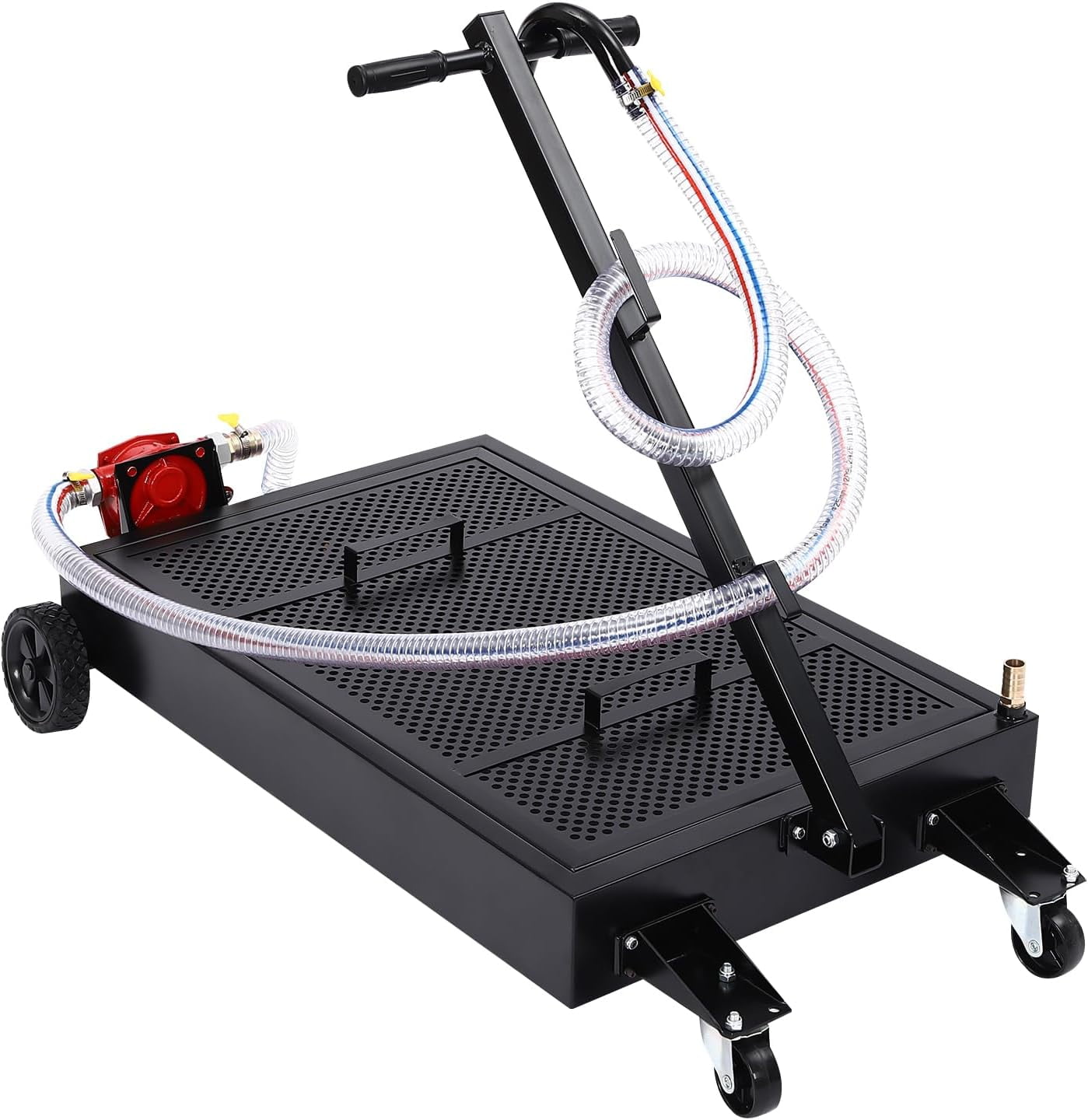 15 Gallon Oil Drain Pan, Large Capacity Low Profile Oil Drain Pan with ...