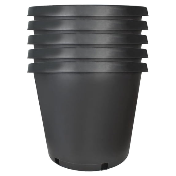 Nursery Pots 15 Gallon 5-Pack - Round Plant Pots for Indoor/Outdoor Use ...