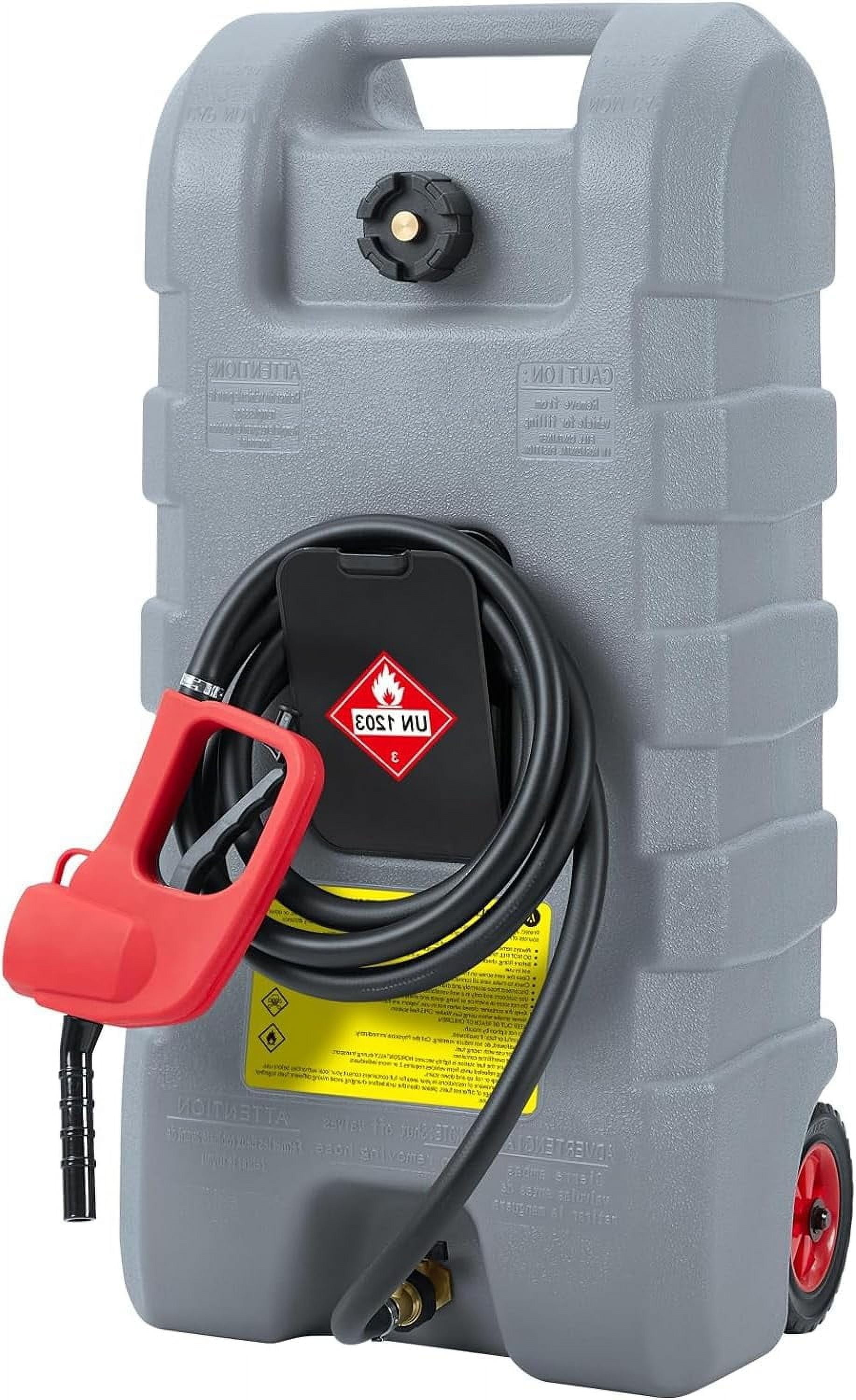 15 Gallon Portable Fuel Caddy with Manual Transfer Nozzle, Gasoline and ...