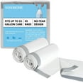 15 Gallon Tall Kitchen Trash Bags Drawstring - 1.2 Mil Thick White ...