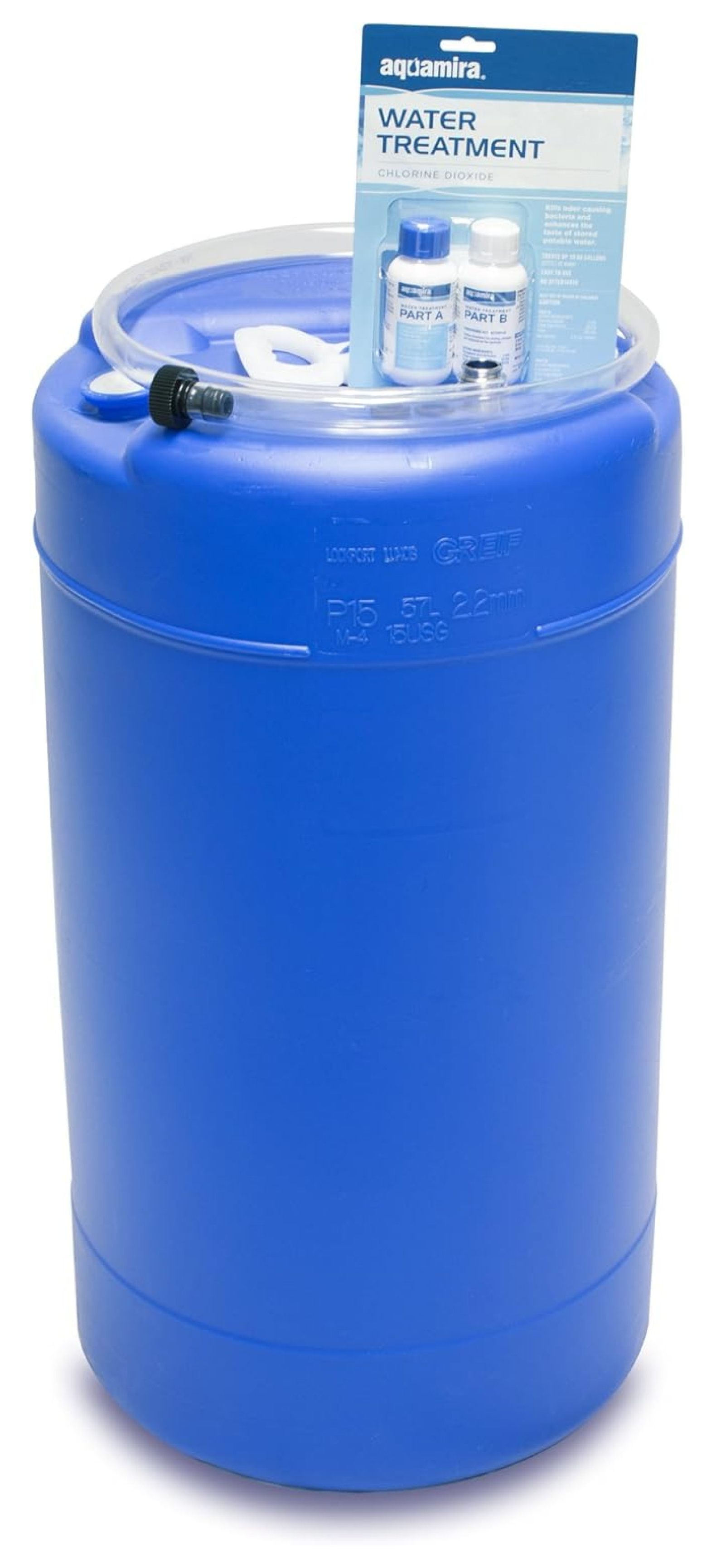 15 Gallon Water Storage with Treatment Set, Water Storage for ...