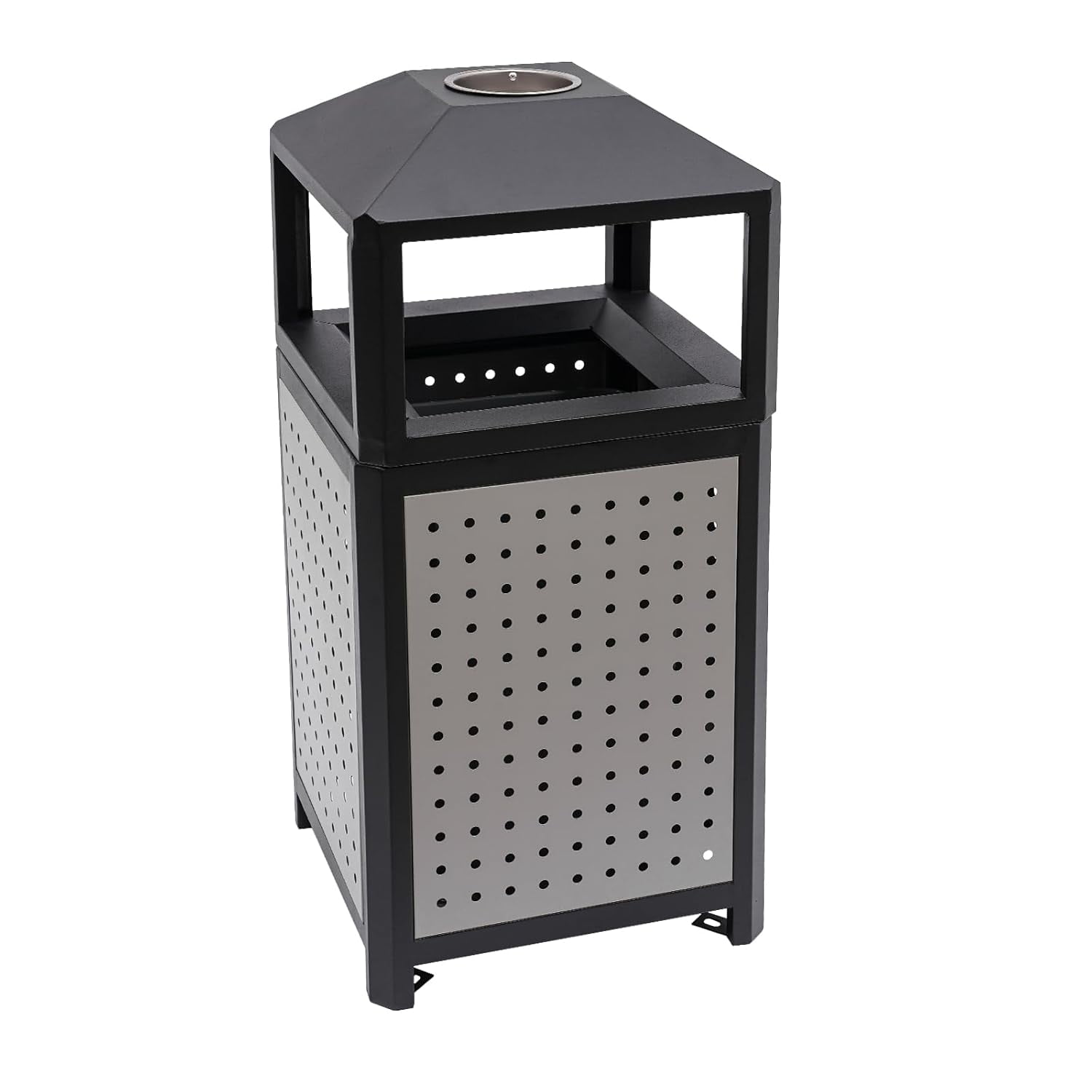 15 Gallons Commercial Waste Container, Office Trash Can Outdoor Trash ...
