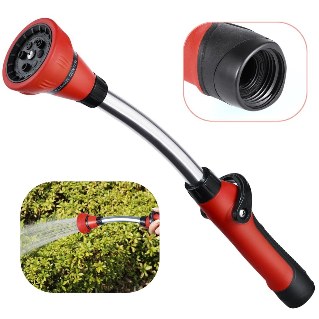 "15"" Outdoor Garden Watering Wand, Hose Sprayer with 8 Modes, Thumb ...