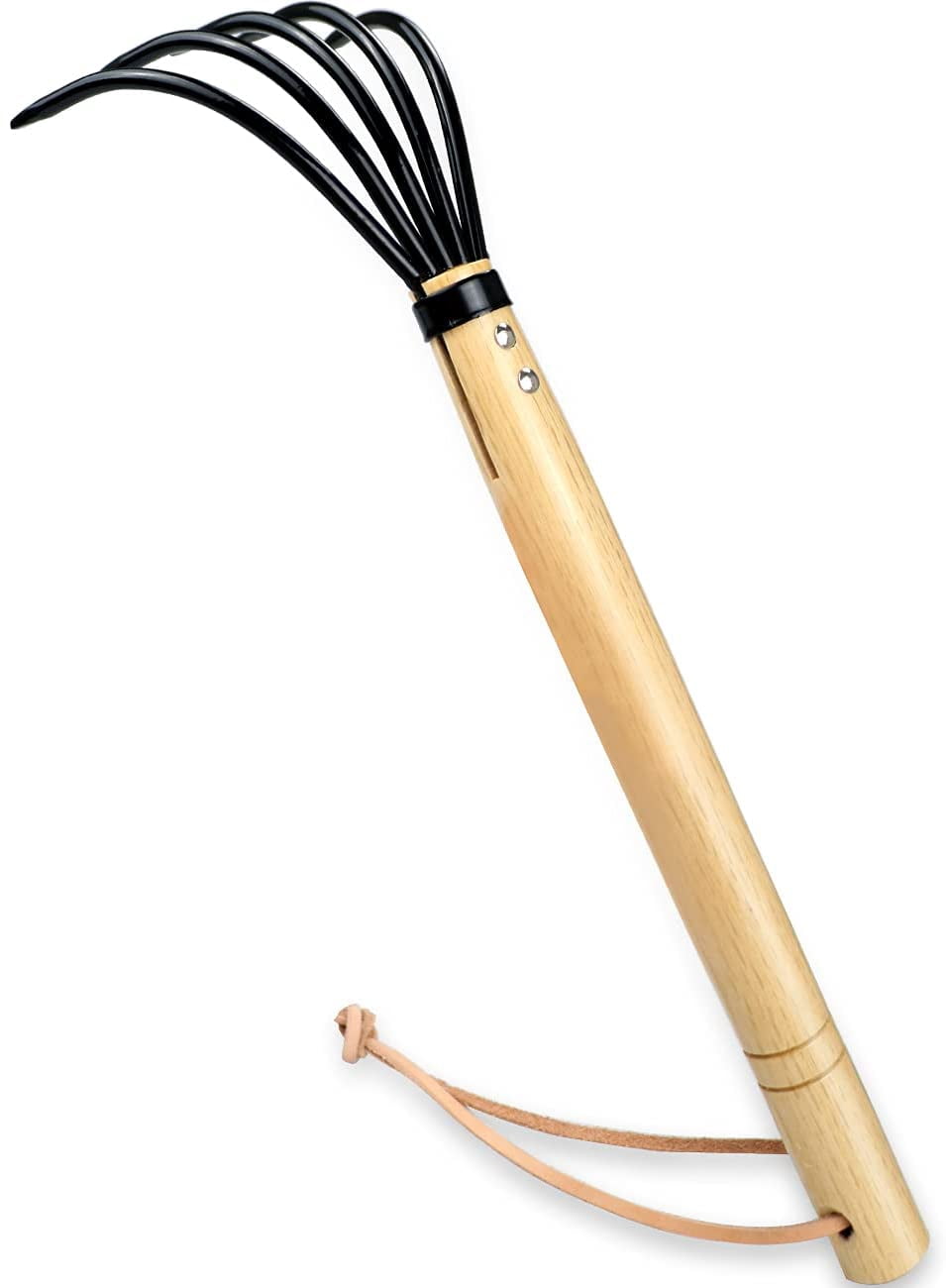 15" Gardeners Claw Rake | Military Grade Steel 6 Tines and Prime Wood ...