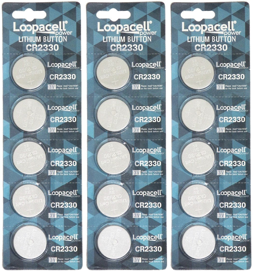 15 Genuine Loopacell CR2330 3v Lithium 2330 Coin Batteries Freshly ...