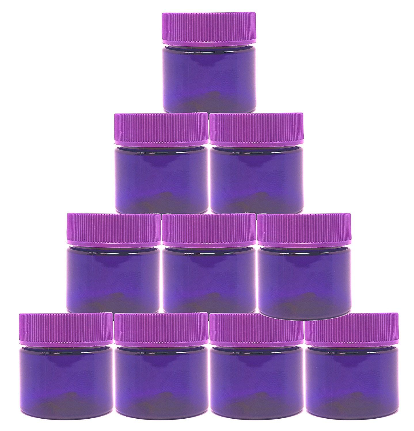 15 Gram Cosmetic BPA Free PET Plastic Empty Purple Containers, Round ...