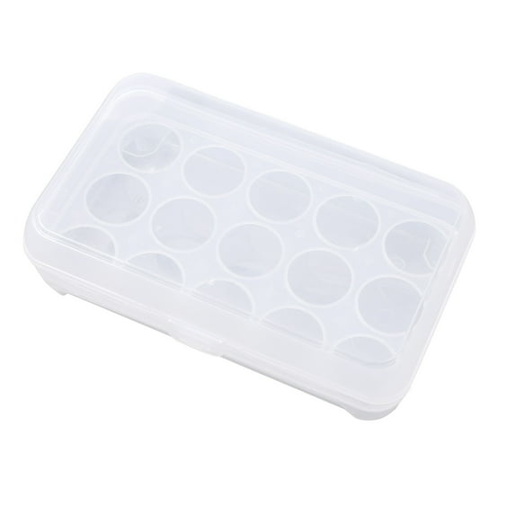 15-Grid Egg Anti-Collision Storage Box White,1X Egg Carton,Egg Holder ...
