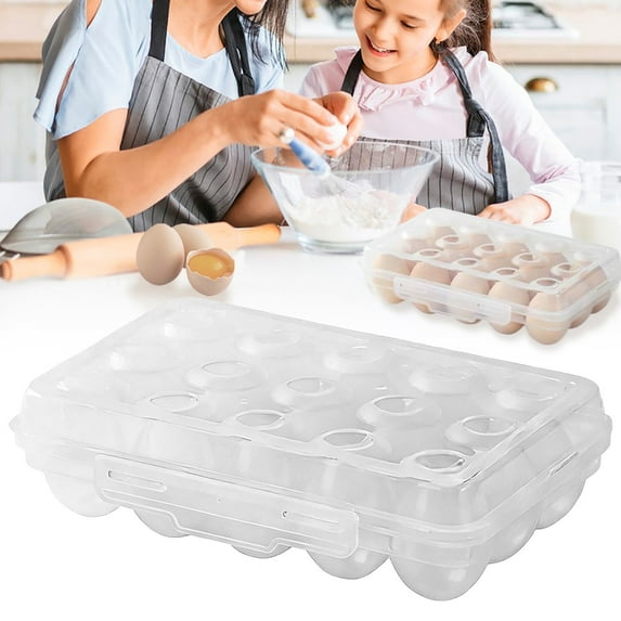 15 Grid Egg Storage Box Refrigerator Crisper Egg Protection Box ...