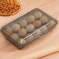 15-Grid Egg Storage Container with Lid, Clear Gray 10.62x6.69x2.95in ...