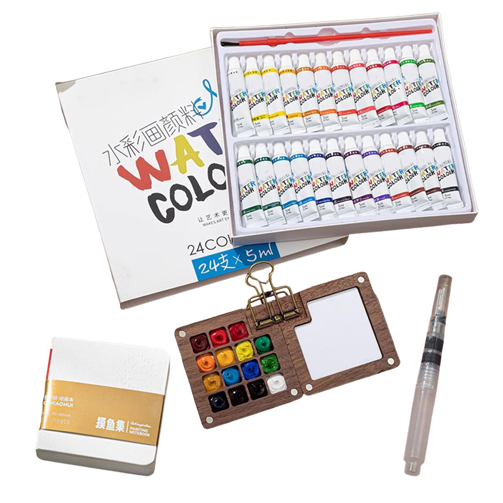 15 Grid Pocket Artist Watercolor Travel Set, 2025 New Mini Watercolor ...