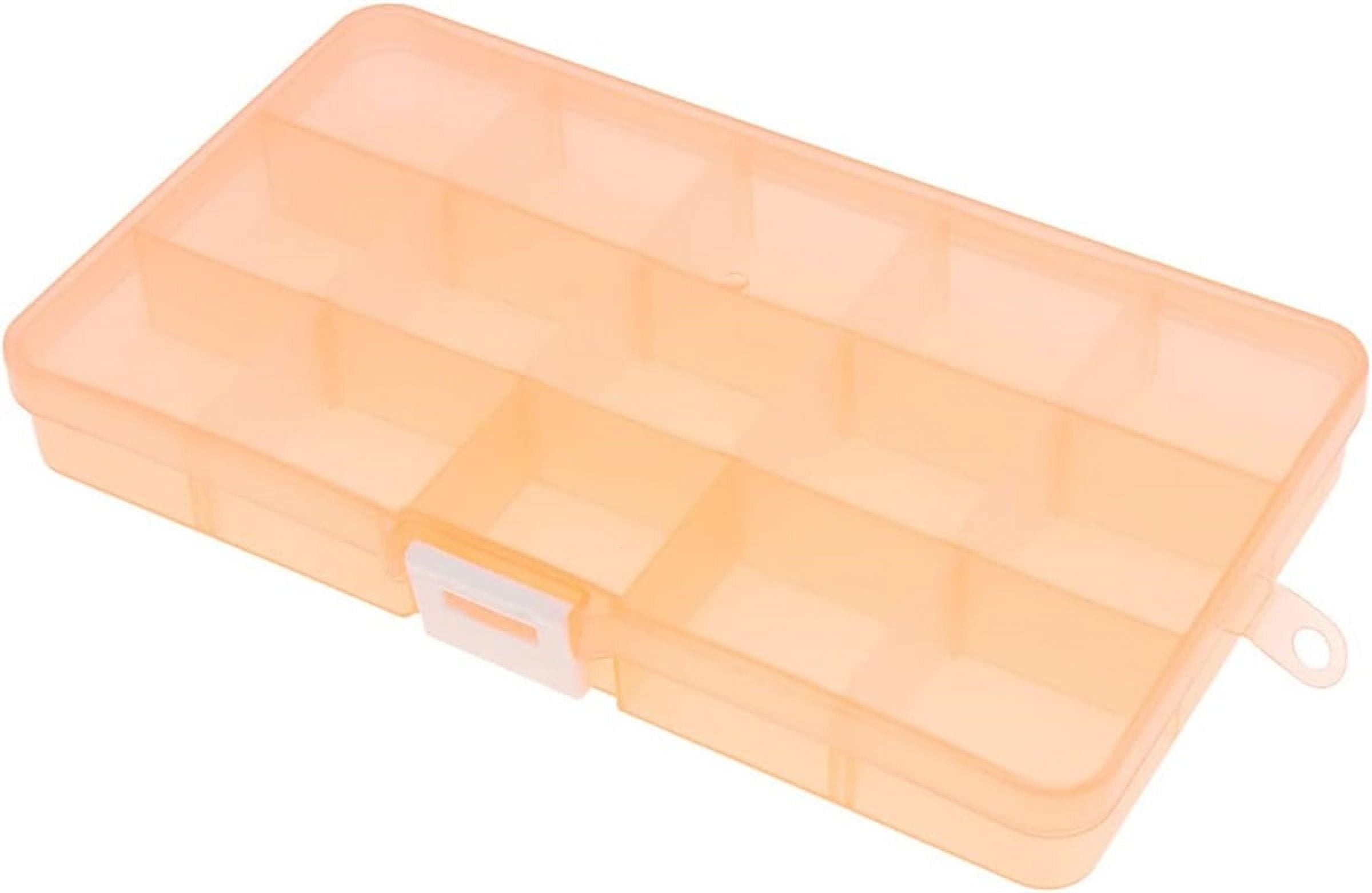 15 Grid Transparent Jewellery Organizers Box with Adjustable Dividers ...