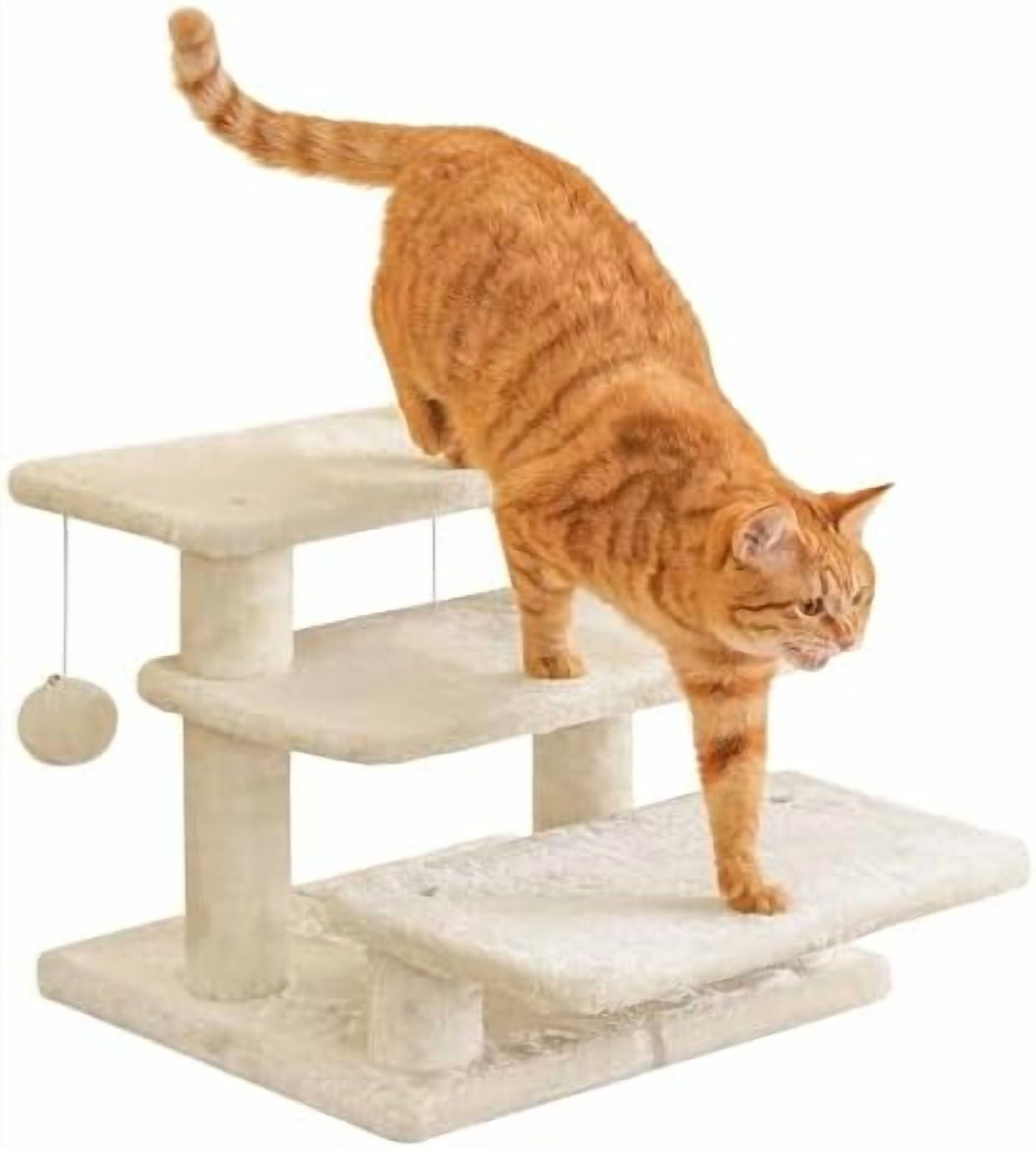 15''H Multi-Step Pet Stairs for High Beds & Sofas, 3-Step Cat Stairs ...