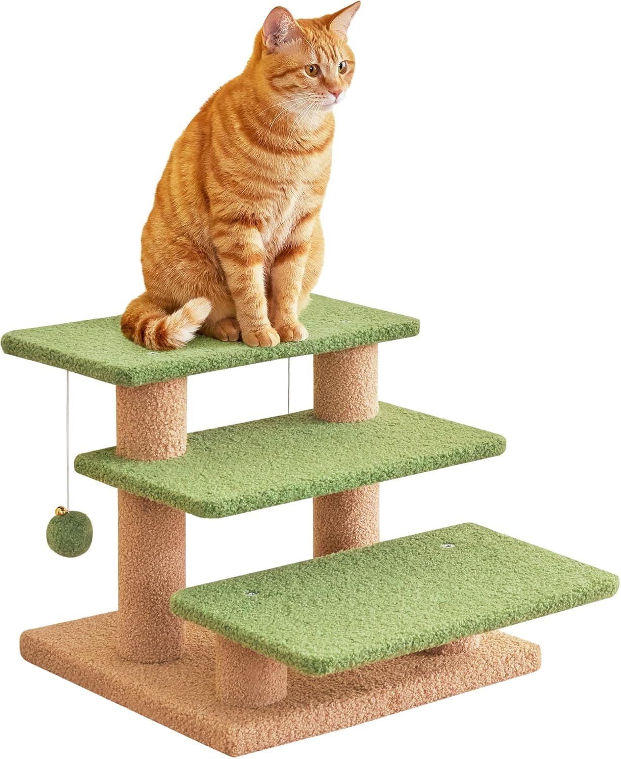 15''H Multi-Step Pet Stairs for High Beds & Sofas, 3-Step Cat Stairs ...