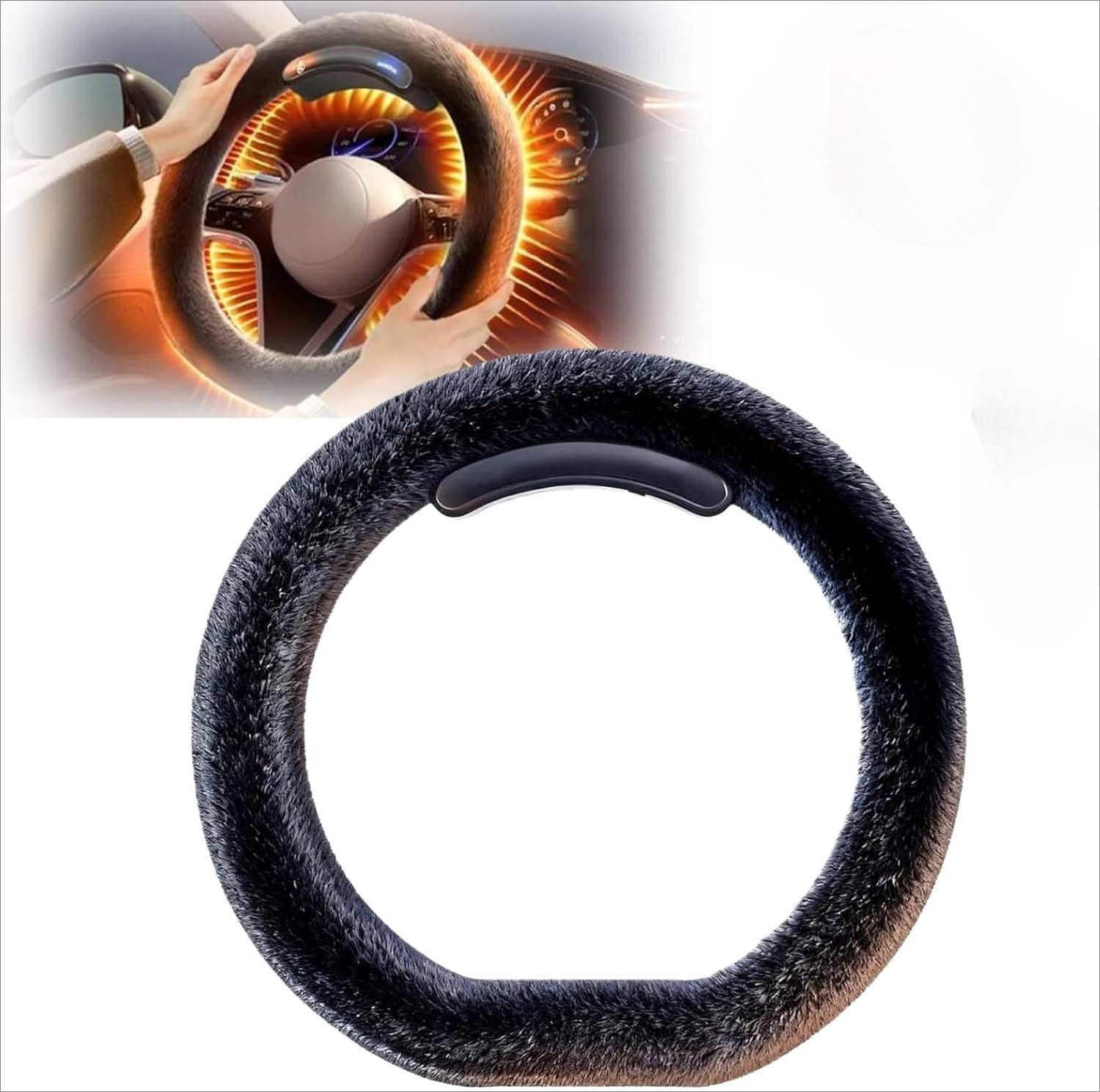 15" Heated Steering Wheel Cover, Wireless Heated Steering Wheel Cover ...