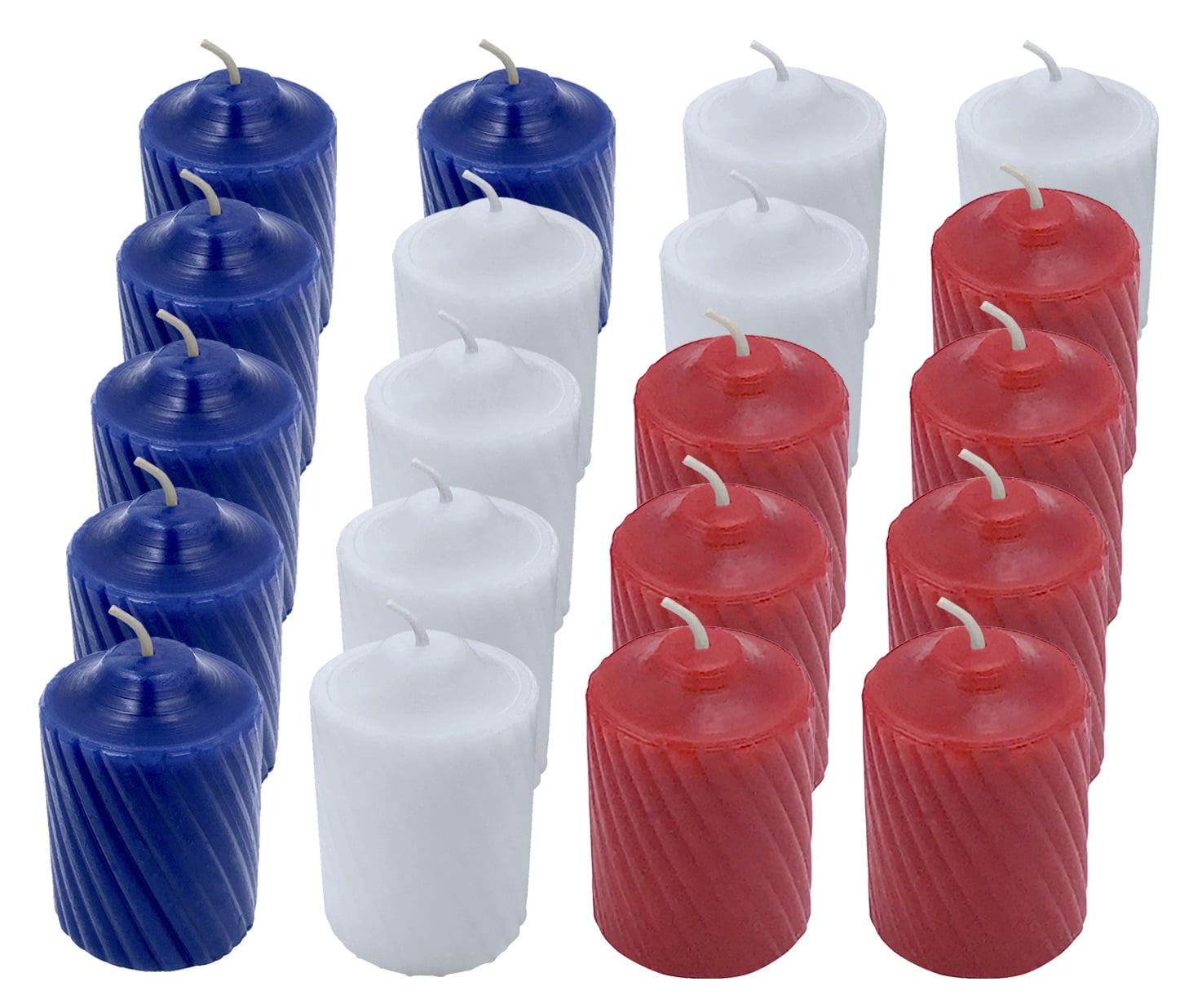 15 Hour Patriotic Lightly Scented Votive Candles 20 Candles Per Box ...