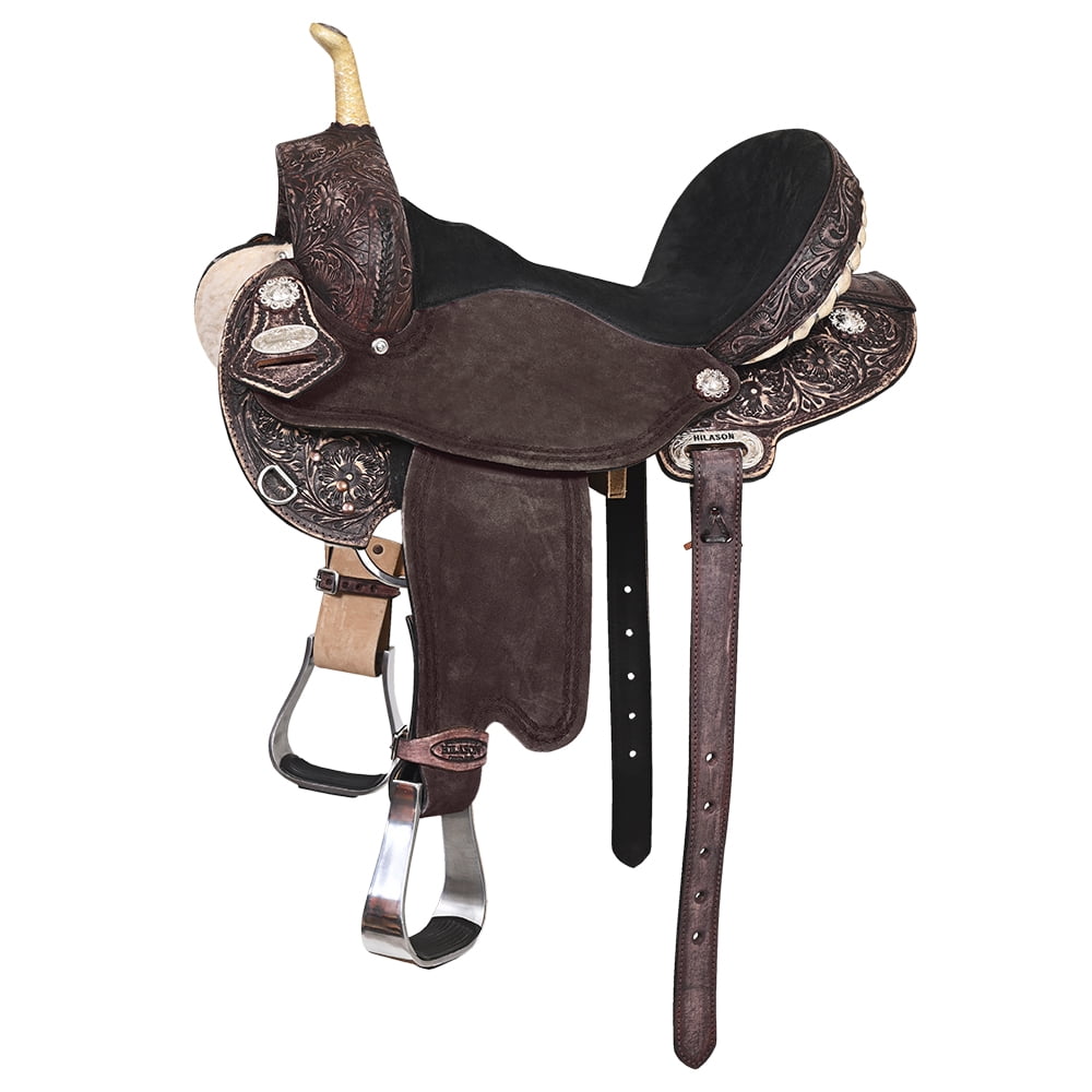 15 In Hilason Western Horse Barrel Flex Tree Trail American Leather ...