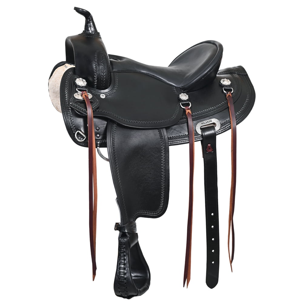 15 In Hilason Western Horse Wide Gullet Trail BlackAmerican Leather ...