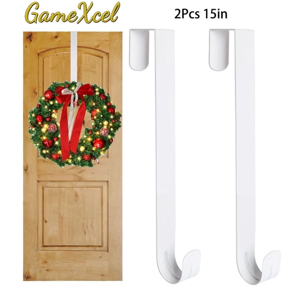 Gamexcel 15 in Metal Wreath Hanger, Over-the-Door Hook for Front Door ...