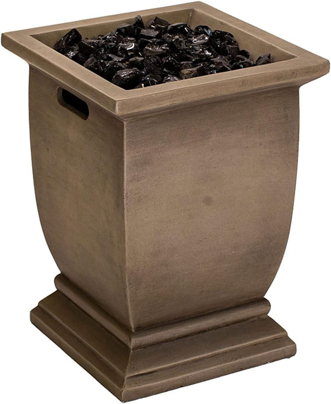 15 Inch 10,000 BTU LP Gas Outdoor Concrete Fire Column Patio Heater ...